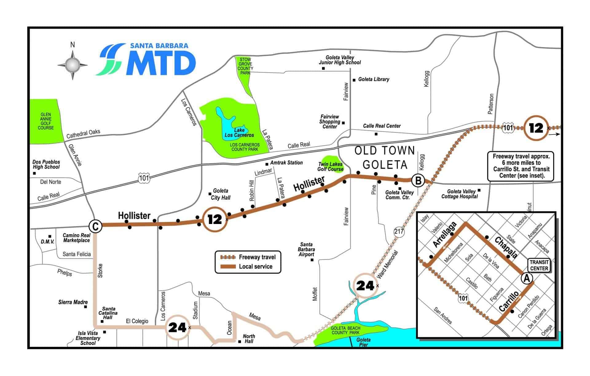 Line 12x – Goleta Express – Santa Barbara MTD