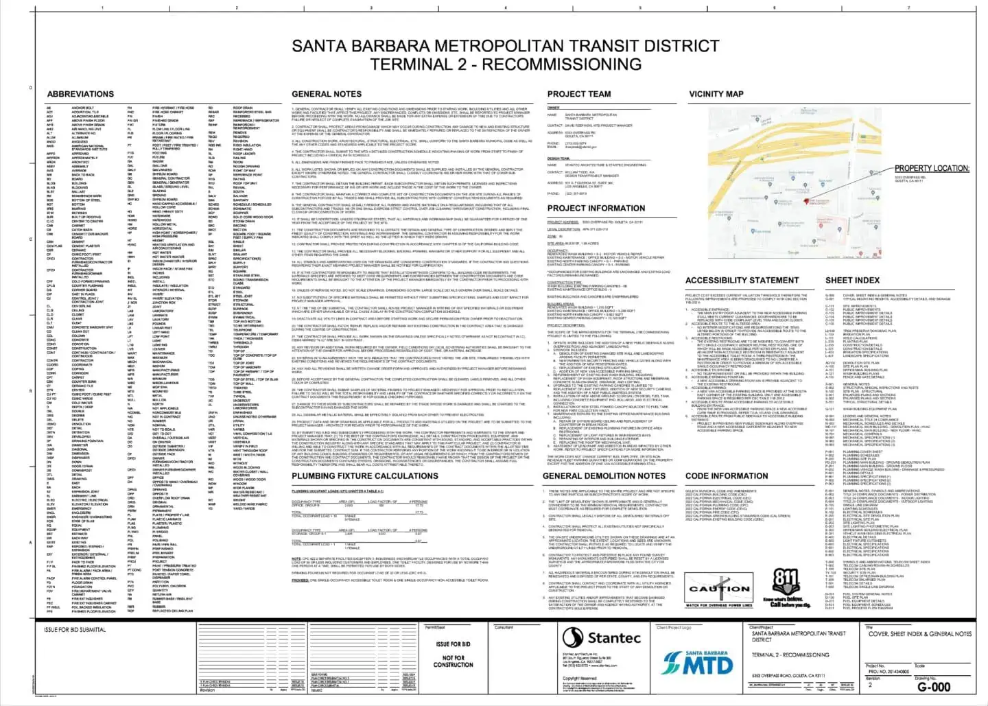 Terminal 2 – Recommissioning Drawings (MTD 20231004) – Santa Barbara MTD