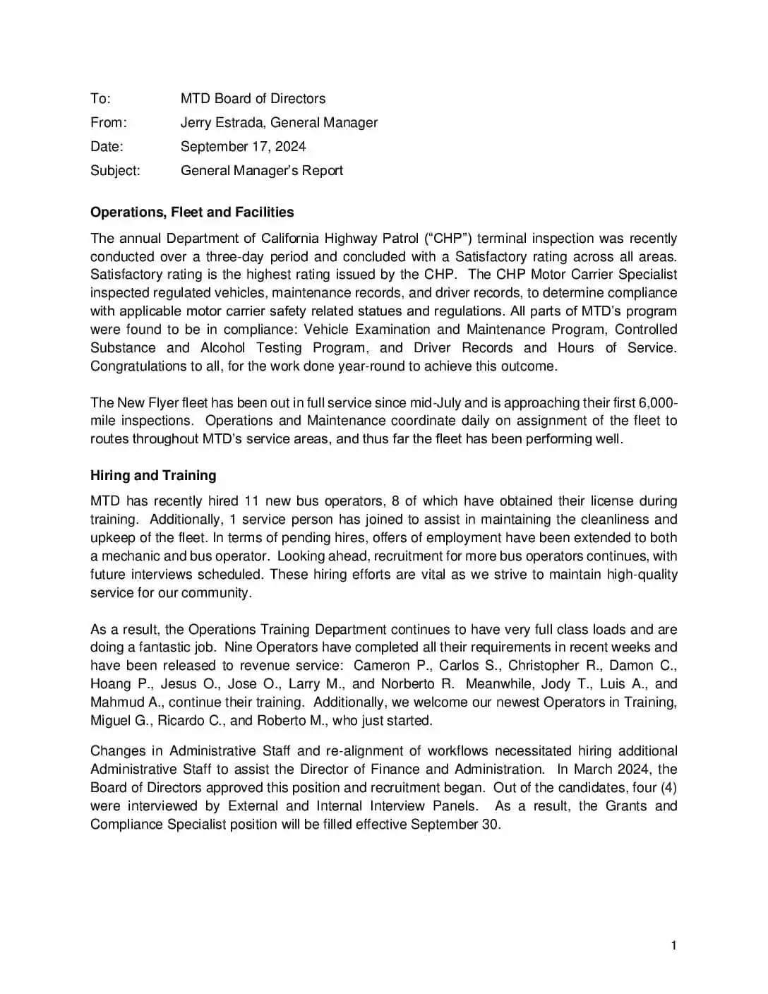 20240917 Item #11 GM Report – Santa Barbara MTD
