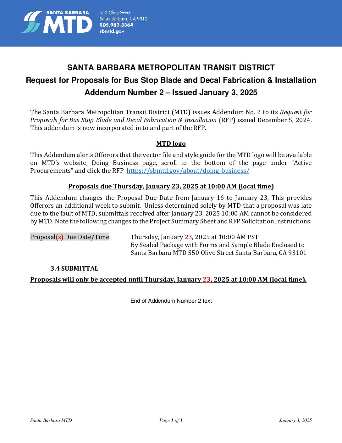Addendum 2 – Bus Stop Sign Blade and Decal & Installation RFP – Santa ...