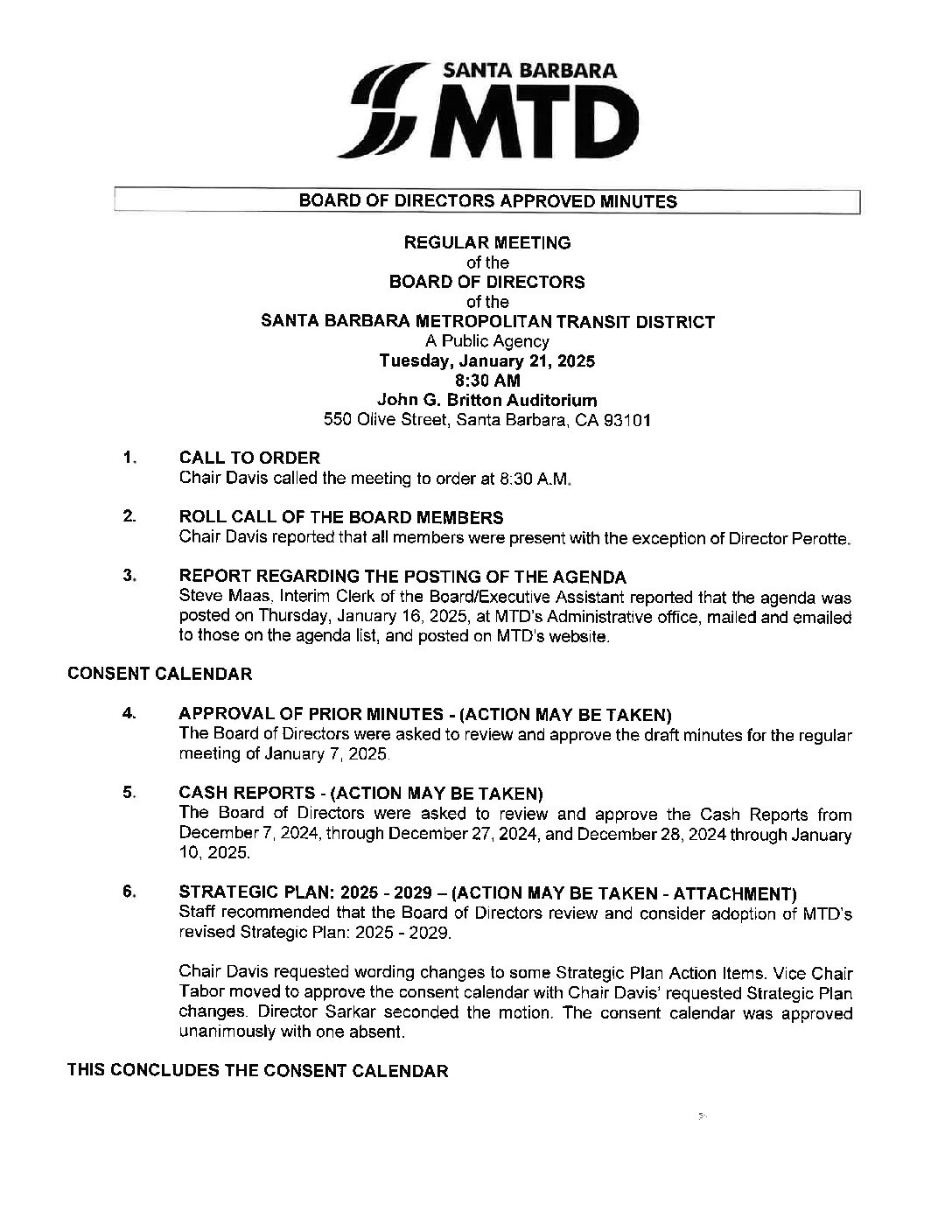 20250121 Approved Minutres Signed – Santa Barbara MTD