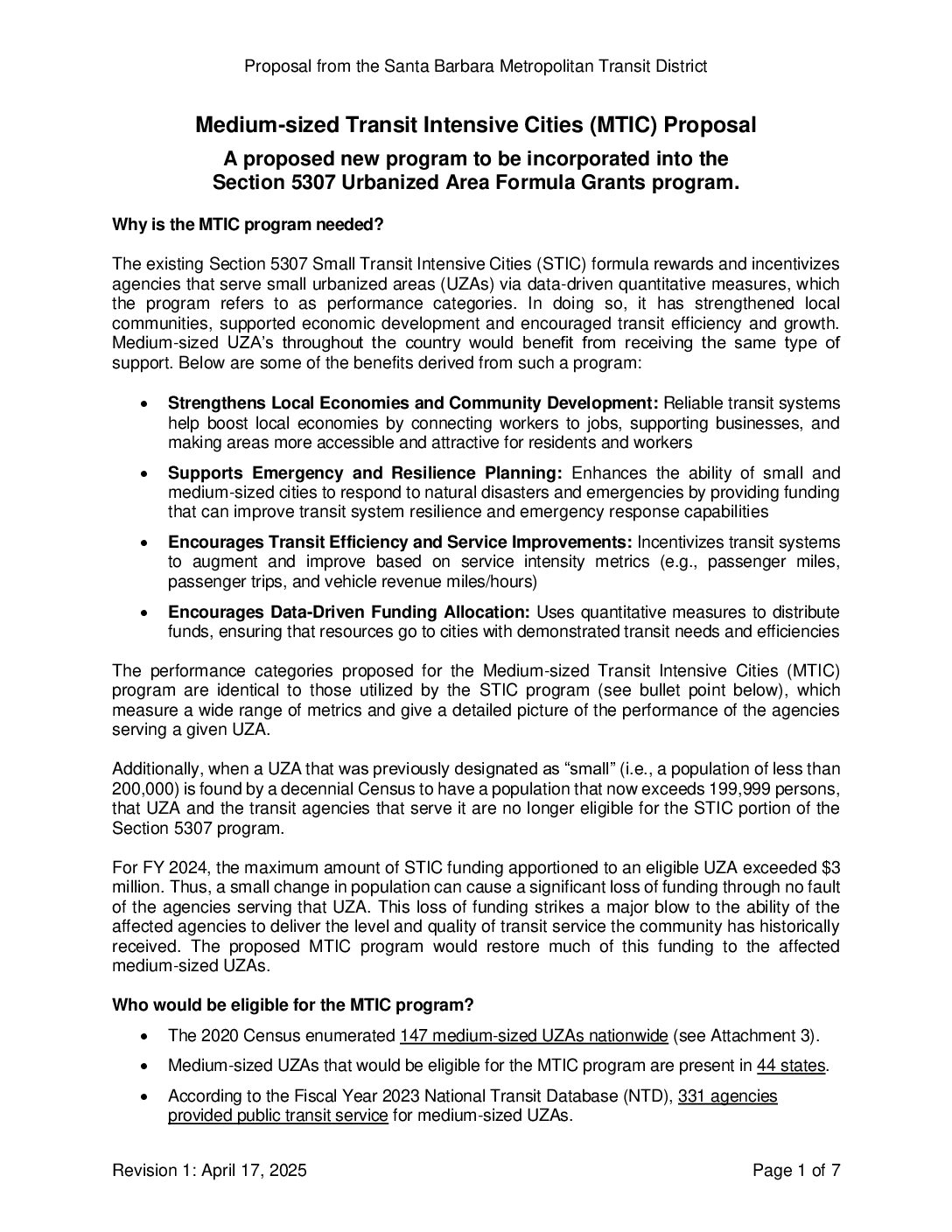 Medium-Sized Transit Intensive Cities Proposal_05132025 – Santa Barbara MTD