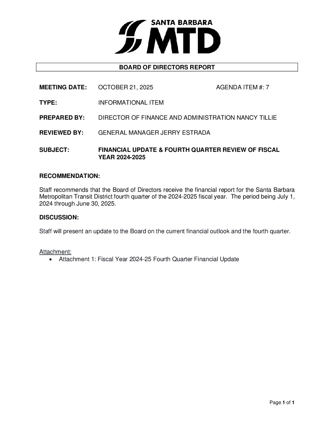 20251021 7. Financial Update 4th Quarter FY 2024-2025 – Santa Barbara MTD
