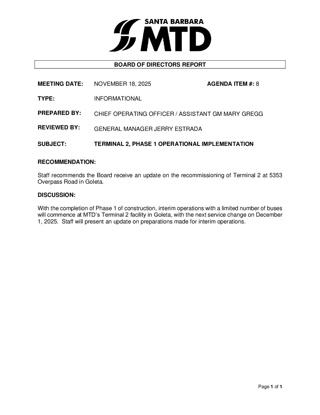 20251118 8. Terminal 2, Phase 1 Operational Implementation – Santa ...