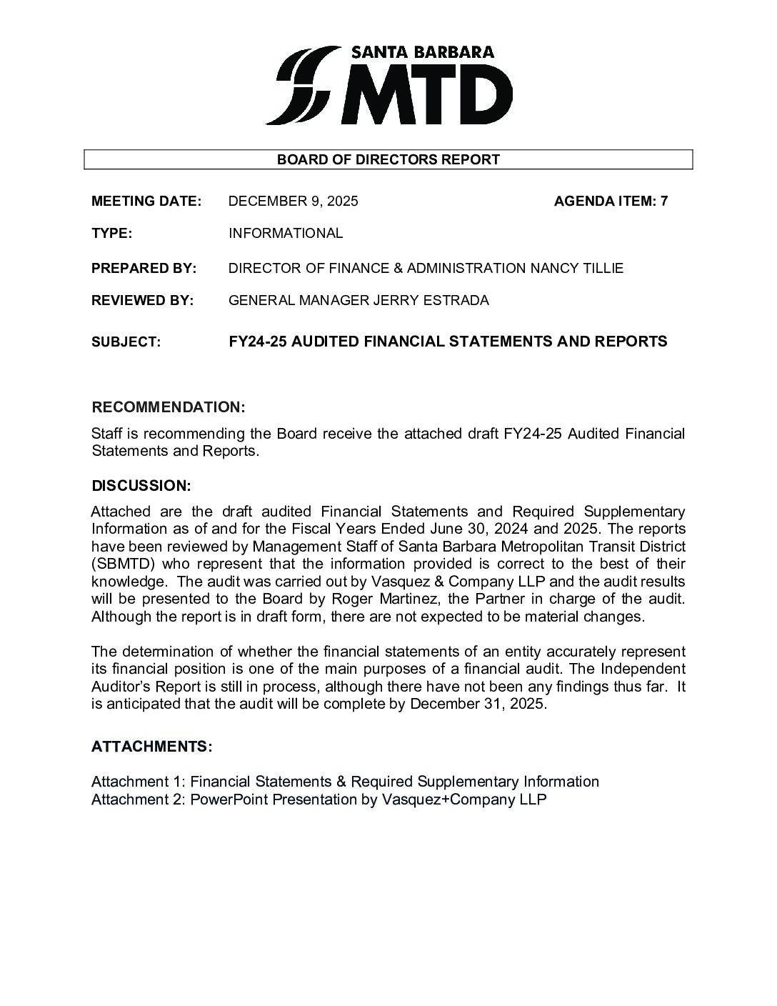 20251209 7. Single Audit Report – Santa Barbara MTD