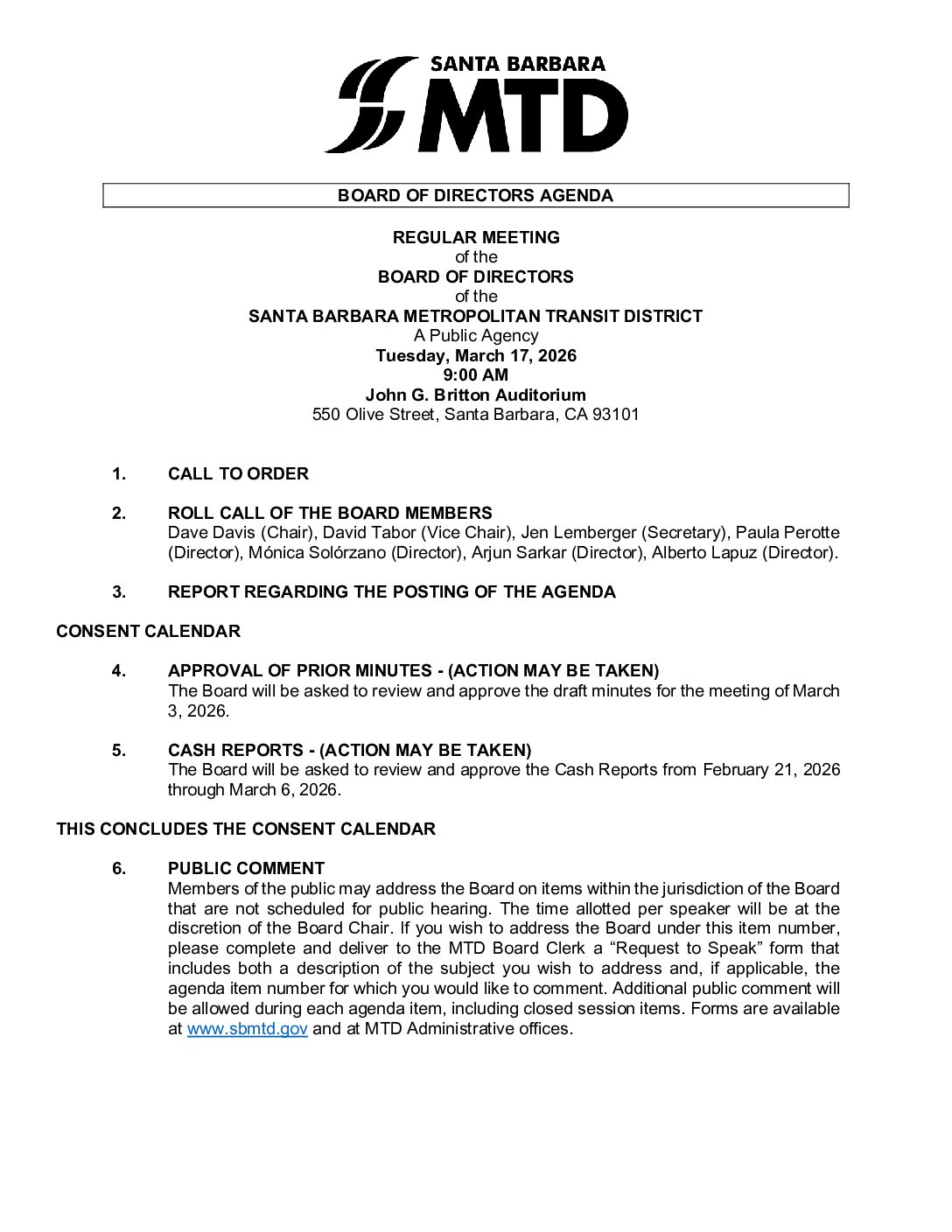 20260317 Board Packet – Santa Barbara MTD