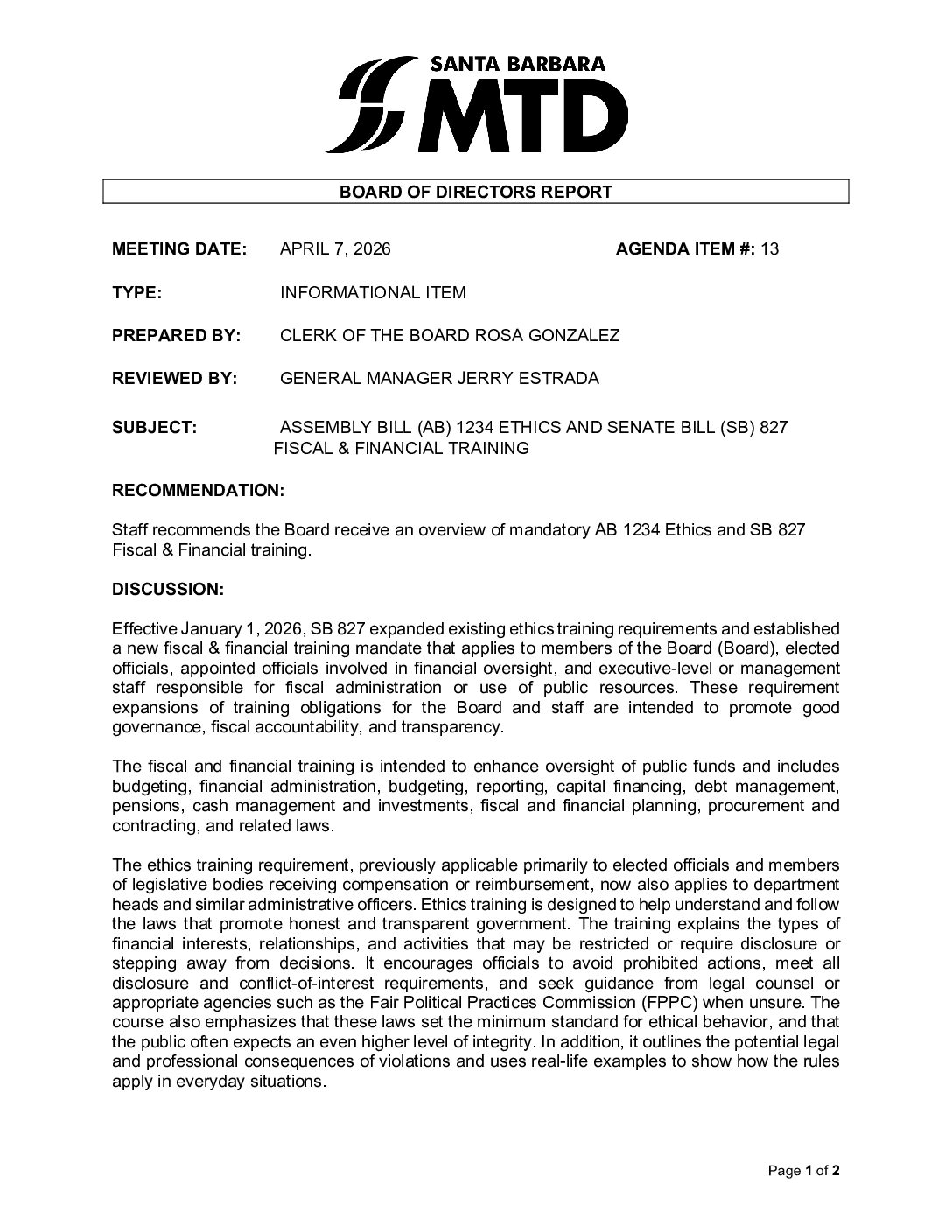 20260407 13. AB 1234 and SB 827 Training – Santa Barbara MTD